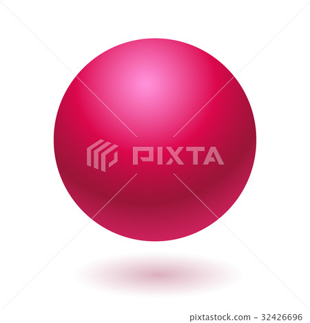 Pink glossy ball vector illustration - Stock Illustration [32426696 ...