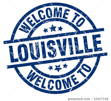 welcome to Louisville blue stamp - Stock Illustration [32427148] - PIXTA