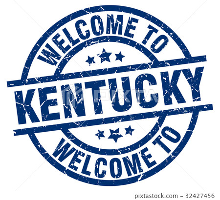 welcome to Kentucky blue stamp - Stock Illustration [32427456] - PIXTA