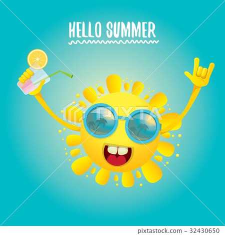 hello summer rock n roll vector label or logo. - Stock Illustration ...