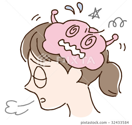 Stress and fatigue of the brain - Stock Illustration [32433584] - PIXTA