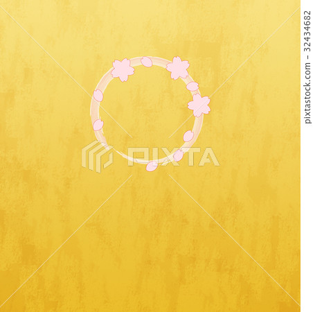 Cherry tree circle (background material) a - Stock Illustration ...
