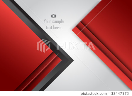 Red abstract layer geometric background - Stock Illustration [32447573 ...