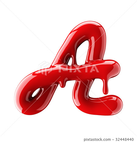 Leaky red alphabet isolated on white background - Stock Illustration ...
