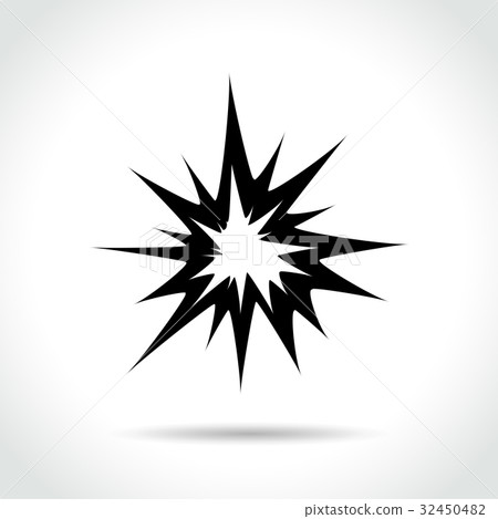 explosion icon on white background - Stock Illustration [32450482] - PIXTA
