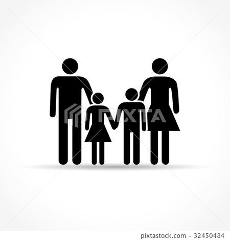 family icon on white background - Stock Illustration [32450484] - PIXTA