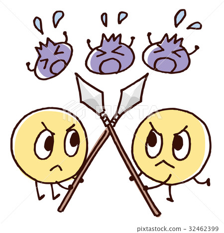 Image illustration of fighting cells - Stock Illustration [32462399 ...