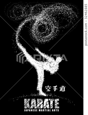 karateka doing standing side kick .Vector - Stock Illustration ...
