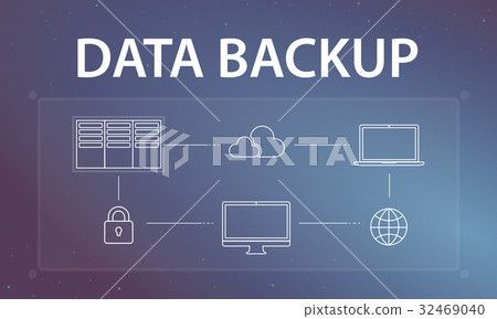 Cloud network technology graphic overlay - Stock Illustration [32469040 ...
