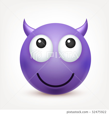 Smiley,emoticon. Violet face with emotions. Facial - Stock Illustration ...