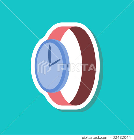 paper sticker fashion clothes Wrist Watch - Stock Illustration ...