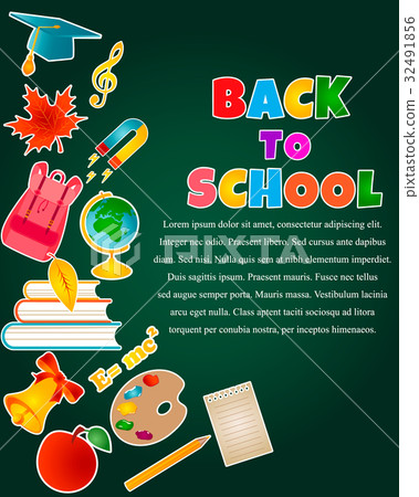 Back to school background with bright letters and - Stock Illustration ...