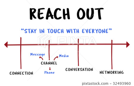 Reach Out Social Platform Connected Arrow - Stock Illustration ...