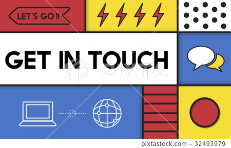 Get In Touch Socialize Concept - Stock Illustration [32493979] - PIXTA