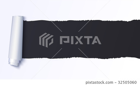 Realistic torn open paper with space for text on - Stock Illustration ...