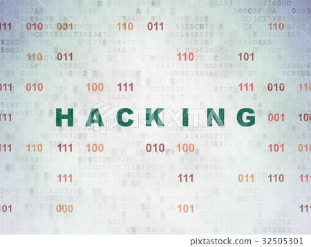 Privacy concept: Hacking on Digital Data Paper - Stock Illustration ...