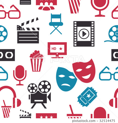 Digital vector red white cinema - Stock Illustration [32514475] - PIXTA