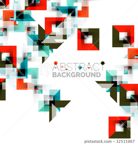 Modern square geometric pattern design on white - Stock Illustration ...