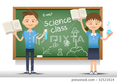 Students in the science class. - Stock Illustration [32521614] - PIXTA