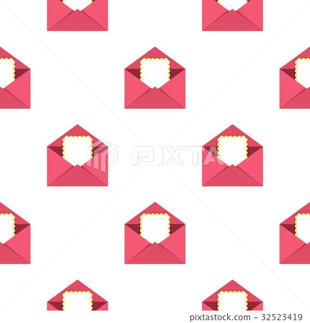 Greeting card in pink envelope pattern seamless - Stock Illustration ...
