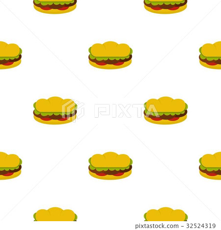 Sandwich with meat patties pattern seamless - Stock Illustration ...