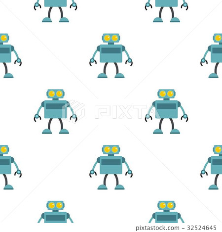 Blue robot pattern seamless - Stock Illustration [32524645] - PIXTA