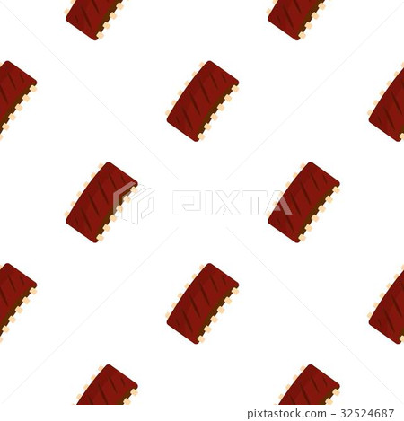 Grilled pork rib meat pattern seamless - Stock Illustration [32524687 ...