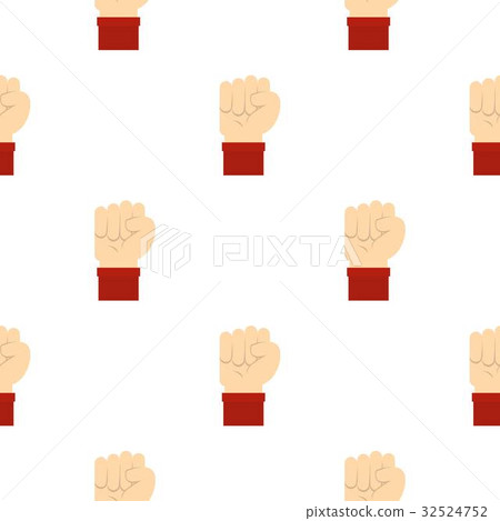 Raised up clenched male fist pattern seamless - Stock Illustration ...