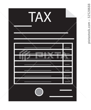 tax form icon on white background. tax form sign. - Stock Illustration ...