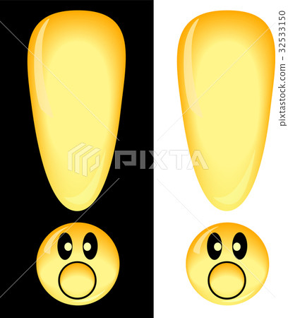 Exclamation point / smiley / vector - Stock Illustration [32533150] - PIXTA