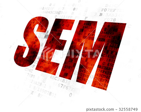 Marketing concept: SEM on Digital background - Stock Illustration ...
