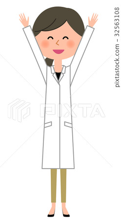 White woman female Banzai - Stock Illustration [32563108] - PIXTA