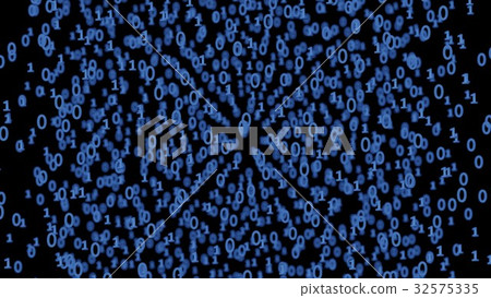 abstract binary code glow blue background 3d - Stock Illustration ...