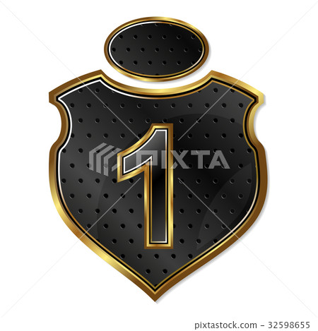 Shield with number vector - Stock Illustration [32598655] - PIXTA
