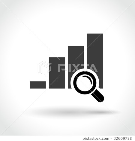 chart icon on white background - Stock Illustration [32609758] - PIXTA