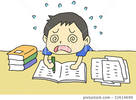 Homework is not over boy - Stock Illustration [32614699] - PIXTA