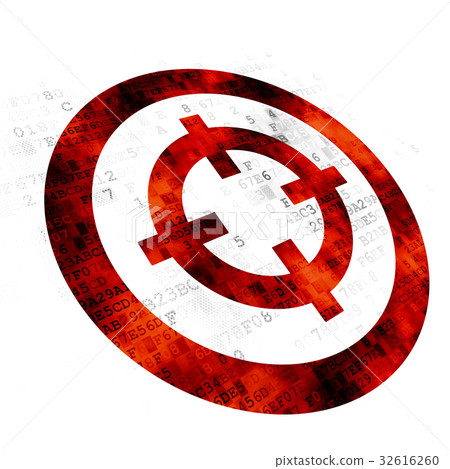 Finance concept: Target on Digital background - Stock Illustration ...