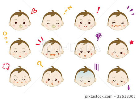 baby expression boy - Stock Illustration [32618305] - PIXTA