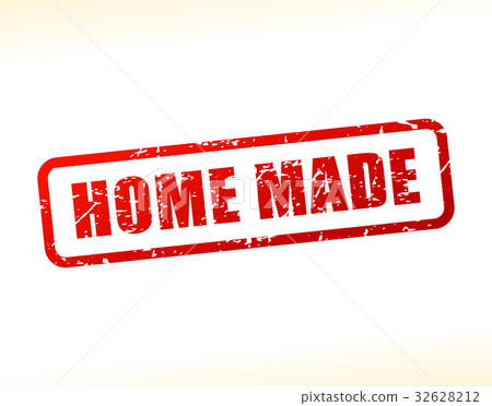 home made text buffered on white background - Stock Illustration ...