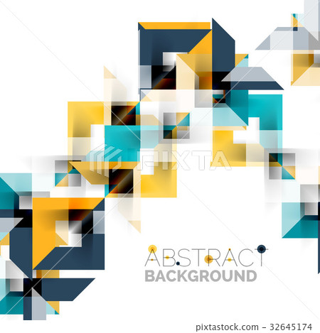 Modern square geometric pattern design on white - Stock Illustration ...