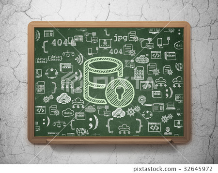 Programming concept: Database With Lock on School - Stock Illustration [32645972] - PIXTA