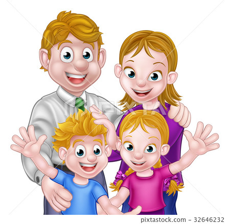 Cartoon Parents and Kids - Stock Illustration [32646232] - PIXTA