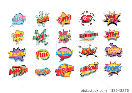 comic book words set - Stock Illustration [32648276] - PIXTA