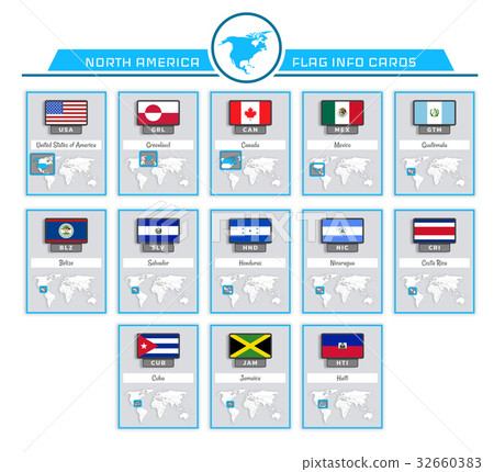 North America info cards - Stock Illustration [32660383] - PIXTA