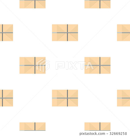Parcel wrapped in paper pattern - Stock Illustration [32669258] - PIXTA