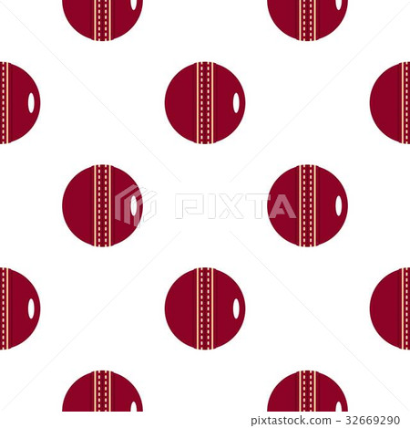 Red leather cricket ball pattern flat - Stock Illustration [32669290 ...
