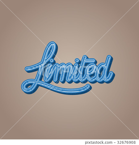 Limited Word Illustration Typography Concept - Stock Illustration ...