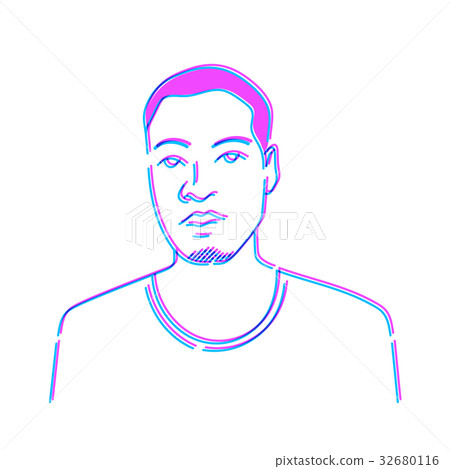 Man Doodle Drawing Sketch Illustration Vector - Stock Illustration ...