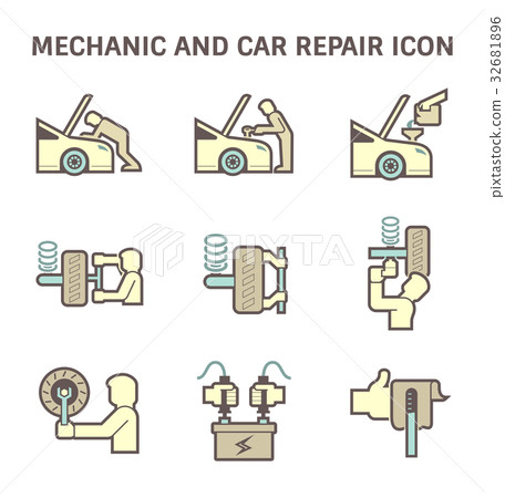 mechanic car icon - Stock Illustration [32681896] - PIXTA