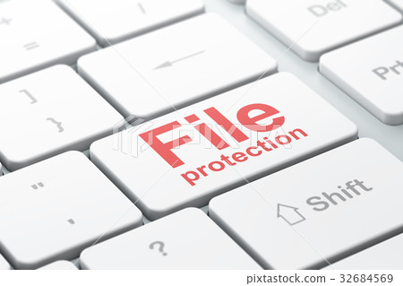 Security concept: File Protection on computer - Stock Illustration ...
